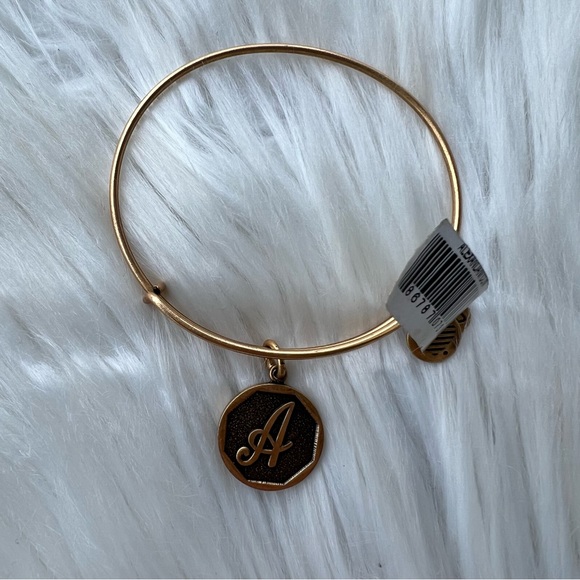 Alex and Ani | Jewelry | Alex And Ani Rafaelian Gold Initial A Monogram Charm Bangle Bracelet ...